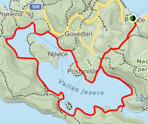 Polače - Veliko jezero - Malo jezero | Mapa, Roteiro - Dubrovnik ...