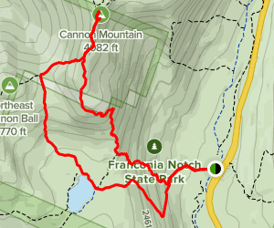 Hi-Cannon and Lonesome Lake Trails Loop | Mappa, Guida - New Hampshire ...