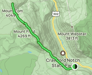 Mount Willey, Mount Field and Mount Tom via Ethan Pond Trail, New ...