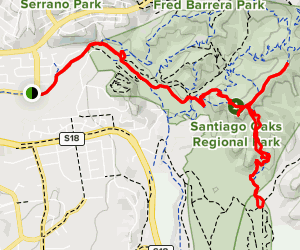 Santiago Creek to Sage Ridge to Chutes to Barham Ridge Loop ...