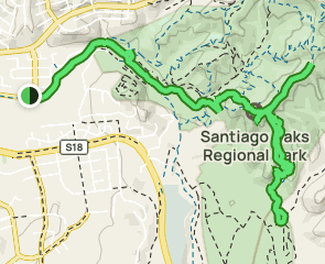 Santiago Creek to Sage Ridge to Chutes to Barham Ridge Loop: 2.651 ...