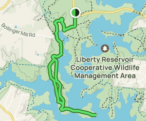 Liberty Reservoir and Coot Peninsula Route: 161 Reviews, Map - Maryland ...