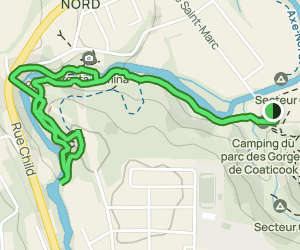 Coaticook Gorge via Sentier de la Gorge | Map, Guide - Quebec, Canada ...