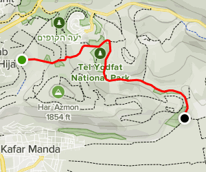 Northern Mount Azmon and Tel Yodfat Red Trail | Map, Guide - Northern ...