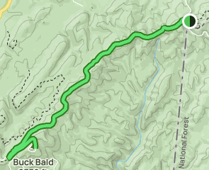 Buck Bald via Unicoi Trail from Joe Brown Highway, Tennessee - 37 ...