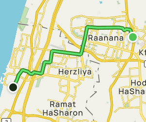 Raanana Open University to Herzliya Marina - Central District HaMerkaz ...