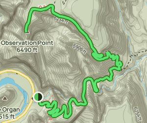 Observation Point via East Rim and East Mesa Trail [CLOSED]: 1490 ...