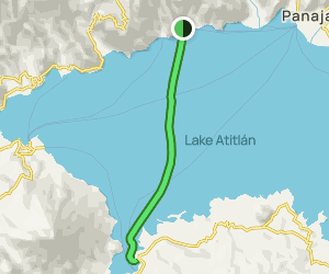 Kayak Route Santa Cruz La Laguna - Santiago Atitlán via Lake Atitlán: 1 ...