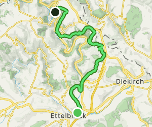 Escapardenne Lee Trail 1. Etappe: Ettelbruck - Bourscheid-Moulin | Map ...