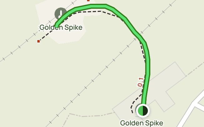 Transcontinental Railroad Golden Spike Map