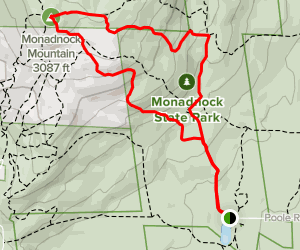 Mt. Monadnock via Cascade, Red Spot, Pumpelly, and White Cross Trail ...