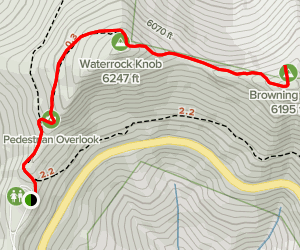 Browning Knob and Waterrock Knob | Mappa, Guida - North Carolina ...