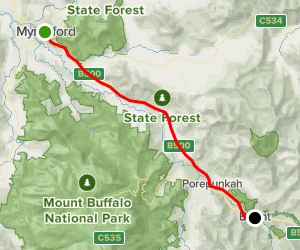 Murray to Mountains Rail Trail: Myrtleford to Bright | Map, Guide ...