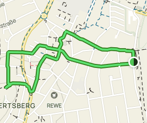 À travers la vieille ville de Dietzenbach jusqu'à la tour d'observation ...