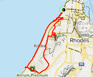 Ακρόπολη, Αρχαίο Στάδιο και Θέατρο Ρόδου - Παραλία Ιξιά | Mapa, Roteiro ...