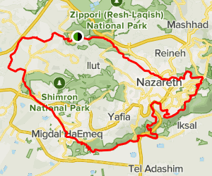 Shimshit, Timrat, Mount Precipice and Nazareth Circuit | Map, Guide ...