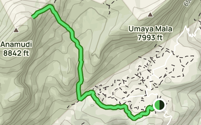 Anamudi Peak Map