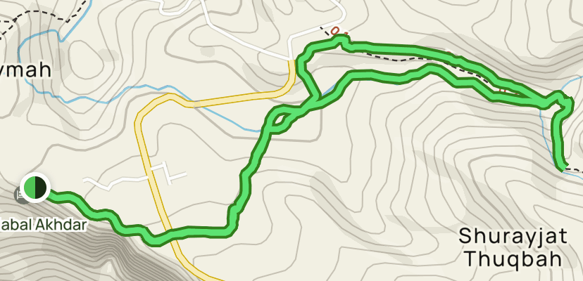 Akhdar Mountains Map