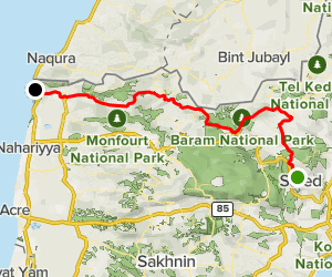 Safed to Rosh HaNikra Bike Route | Map, Guide - Northern District ...